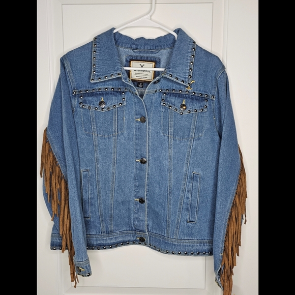 Yellowstone | Jackets & Coats | Yellowstone Show Denim Fringe Western ...